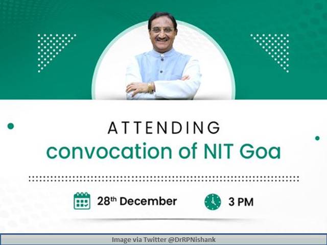 Education Minister to address NIT Goa, VNIT Nagpur Convocations Today ...