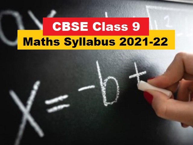 CBSE Class 9 Maths Syllabus 2021 22 Download In PDF