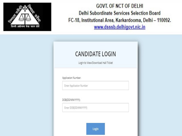 DSSSB Admit Card 2021 for TGT Out @dsssb.delhi.gov.in, Exam on 2 September