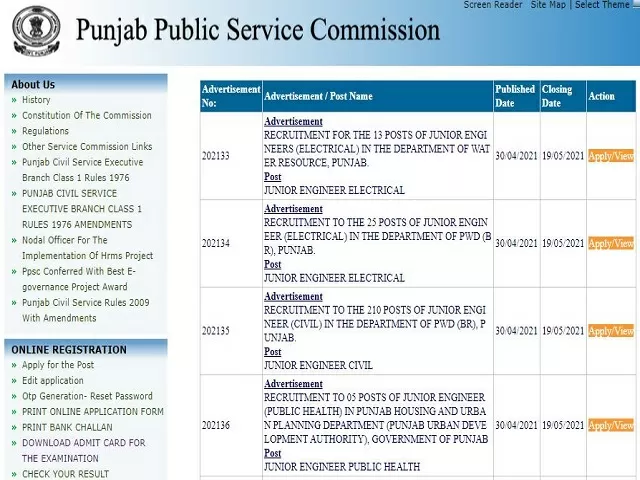 PPSC Recruitment 2021: 1000+ Vacancies for JE, Section Officer & Sub ...