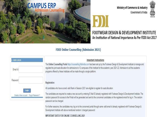 FDDI 2021 Online Counselling registrations commence at fddiindia.com ...