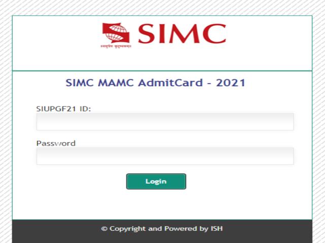 SIMC MA (MC) 2021 Admit Card released, Download at simc.edu | Education ...