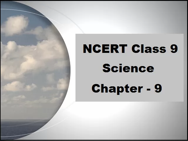 Force and Laws of Motion - Class 9 Science NCERT Chapter 9 PDF