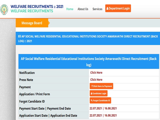 Hindi - APSWREIS Recruitment 2021 Notification OUT for 46 Principal/TGT ...