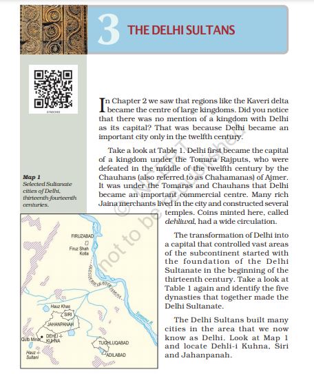 Chapter 3 The Delhi Sultans NCERT Book For Class 7 History Social 