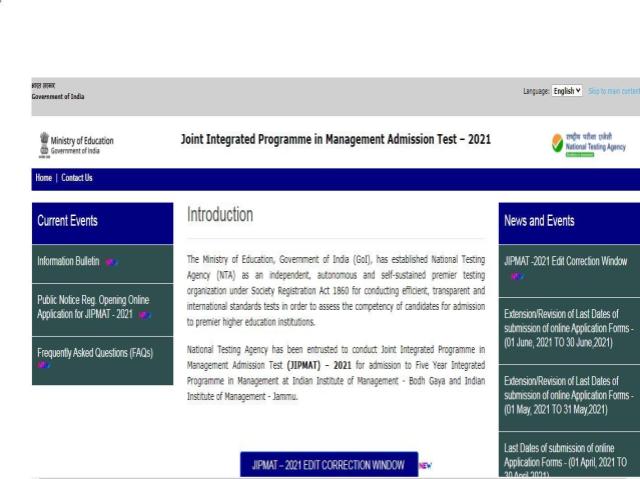 NTA JIPMAT 2021 Application Correction Window Open, Apply at jipmat.nta.ac.in | Education News ...