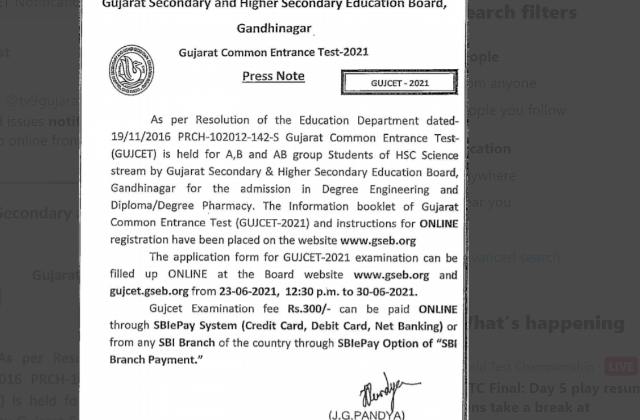 GUJCET Application Form 2021 to be Released Today, Register for Gujarat ...