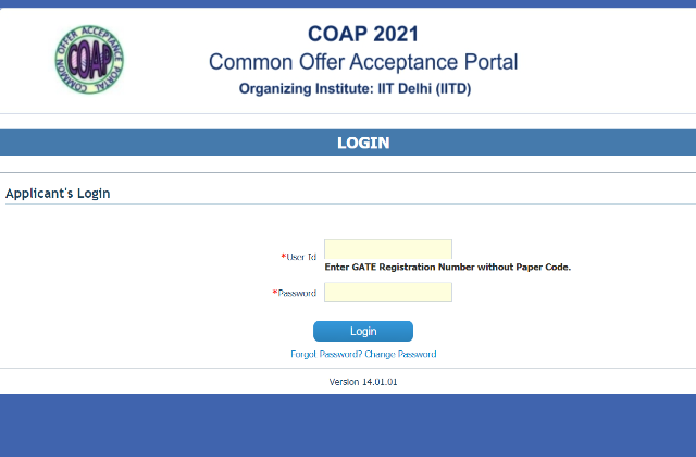 GATE COAP 2021 Seat Allotment Result for Round 5 Released at coap.iitd ...