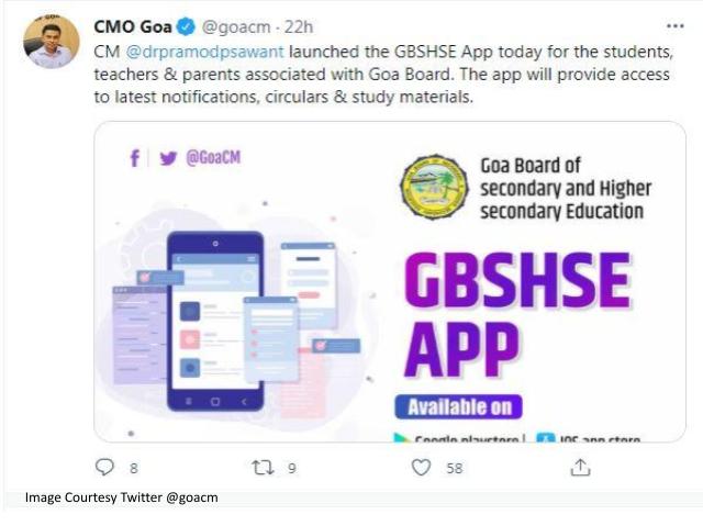 Goa CM Pramod Sawant Launches Goa Board's App providing Study Material ...