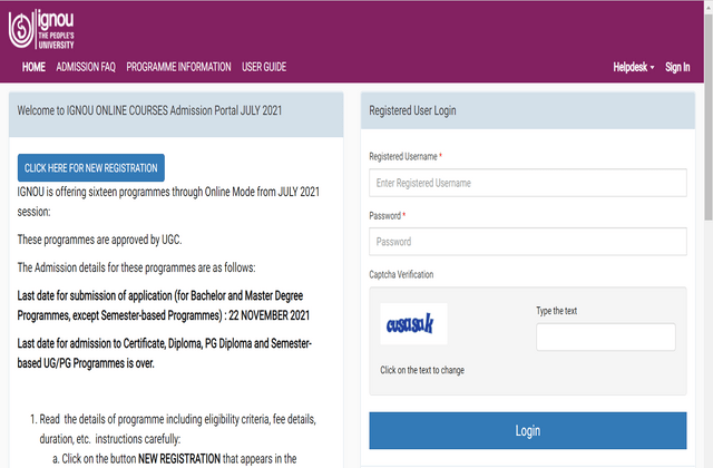 IGNOU July Session Admission 2021: Application Dates Extended for UG ...