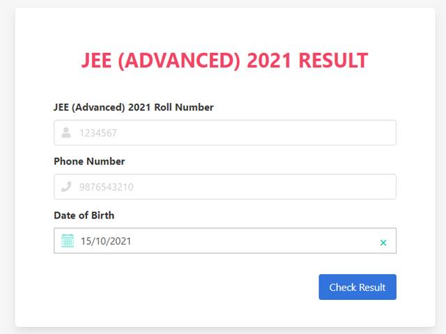 JEE Advanced Result 2021 Declared @ jeeadv.ac.in; Check Rank, Scorecard ...