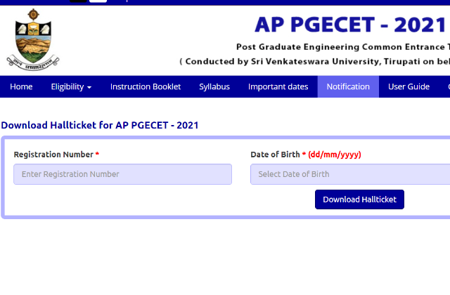 AP PGECET 2021: Andhra Pradesh PG Engineering Common Entrance Test ...