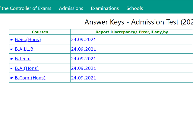 AMU Admission Test 2021 Answer Key Released For UG Courses, Raise ...