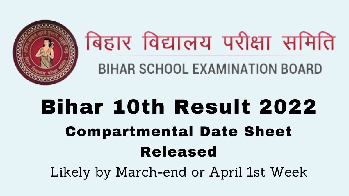 Bseb 10th Compartmental Exam 2022 Date Sheet Out Check Bihar Class
