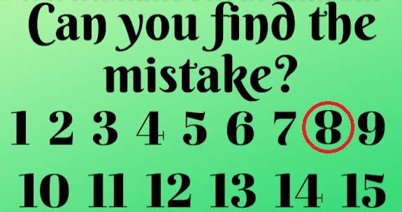 Brain Teaser Picture Puzzle: Can you find the mistake in a number in 5 ...