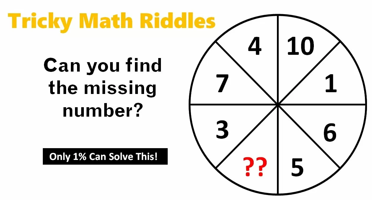 Math Riddles With Answers Can Find The Missing Numbers 