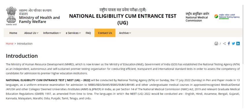 NEET Answer Key 2022 (OUT) Live: NEET UG Answer Key Released at neet ...