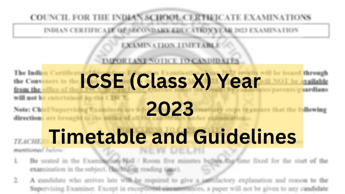 ICSE Class 10th Datesheet 2023 Released Check The Complete Exam Date ICSE Class 10th Datesheet 2023 Released Check The Complete Exam Date