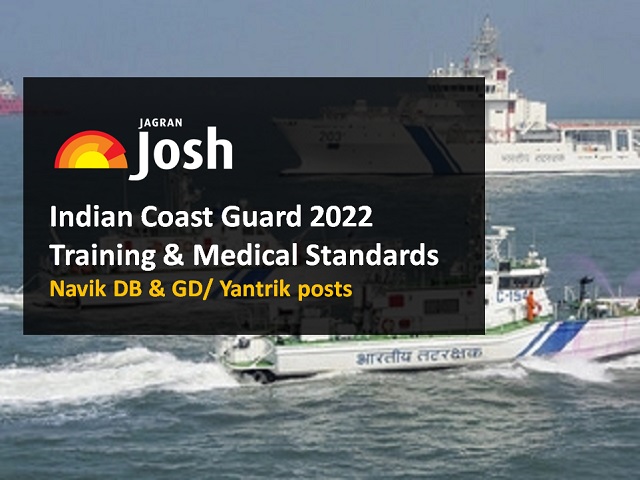 Indian Coast Guard 2022 Training Medical Standards Navik DB GD and Yantrik