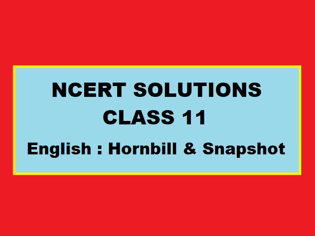 NCERT Solutions Class 11 English Hornbill Snapshot All Chapters