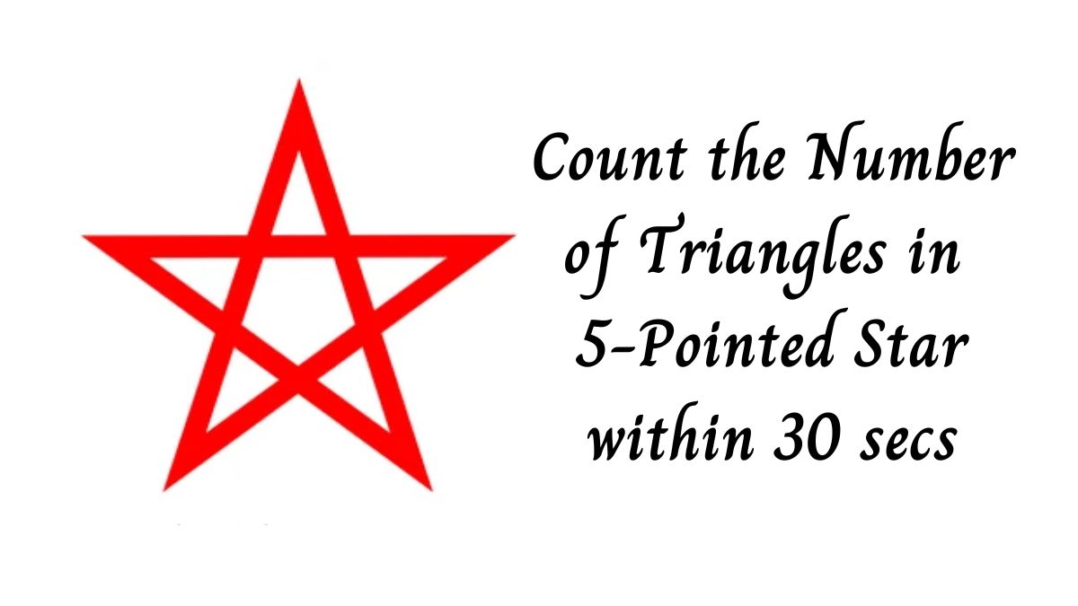 Brain Teaser Puzzle Count The Number Of Triangles In 5 Pointed Star