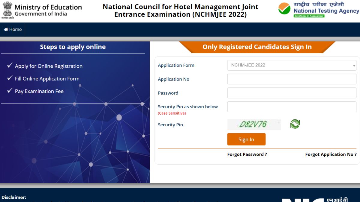 NCHM JEE 2022 Answer Key (OUT): NTA releases NCHM JEE Answer Key ...