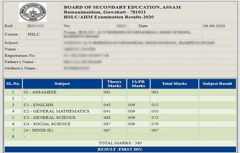 Assam HSLC 10th Result 2022 (Declared) Live: Direct Link Available Here for SEBA Assam Board ...