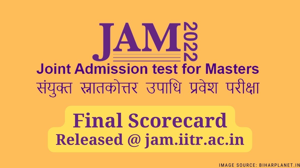 IIT JAM 2022 Scorecard (OUT): Download JAM Scorecard 2022 online via ...