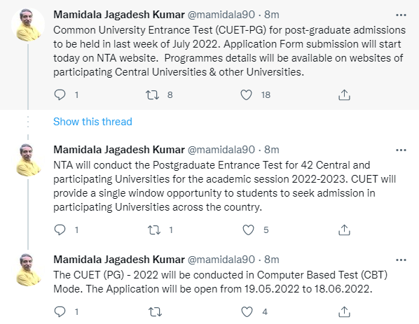 CUET PG 2022 Applications to Begin Today: Exams by 3rd week of July ...