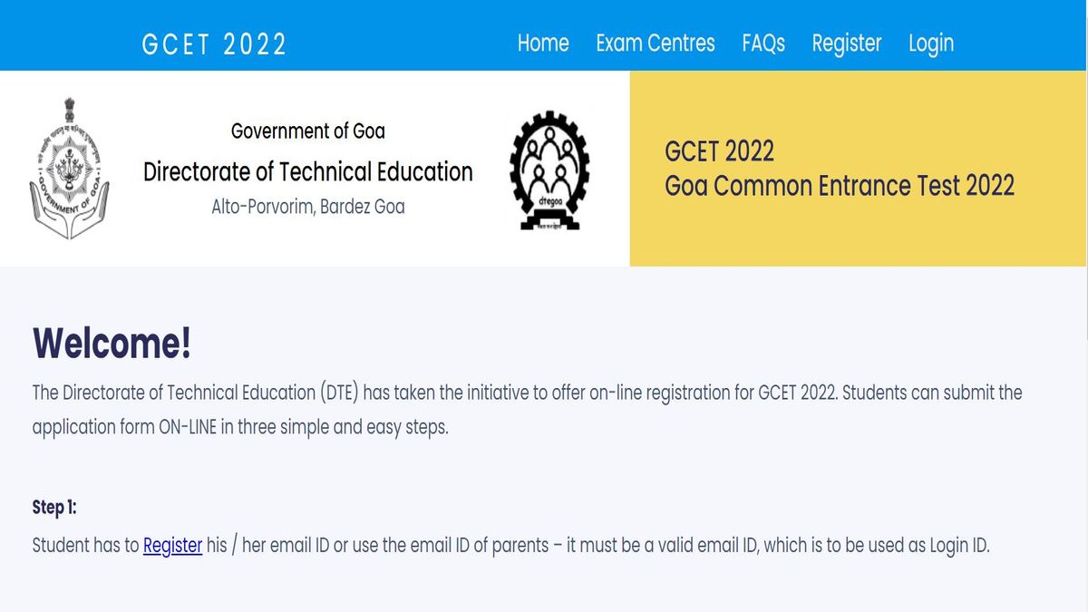 GCET 2022 Registration Begins, Apply Till 10 June at goacet.in ...