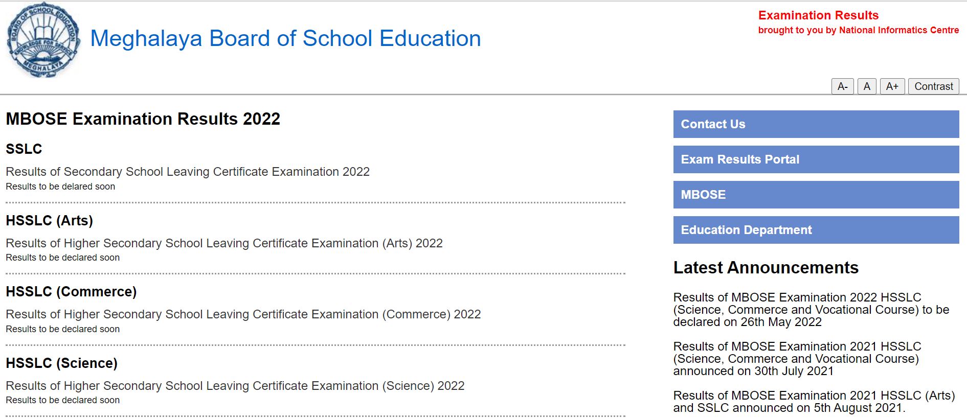 MBOSE HSSLC Result 2022 Declared Live: Check Meghalaya Class 12th ...