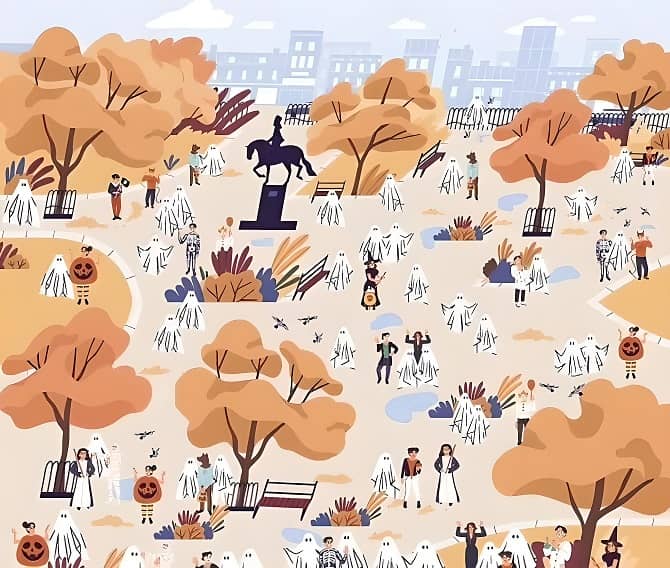 Seek and Find: Can you find the ghost with legs within 13 seconds?