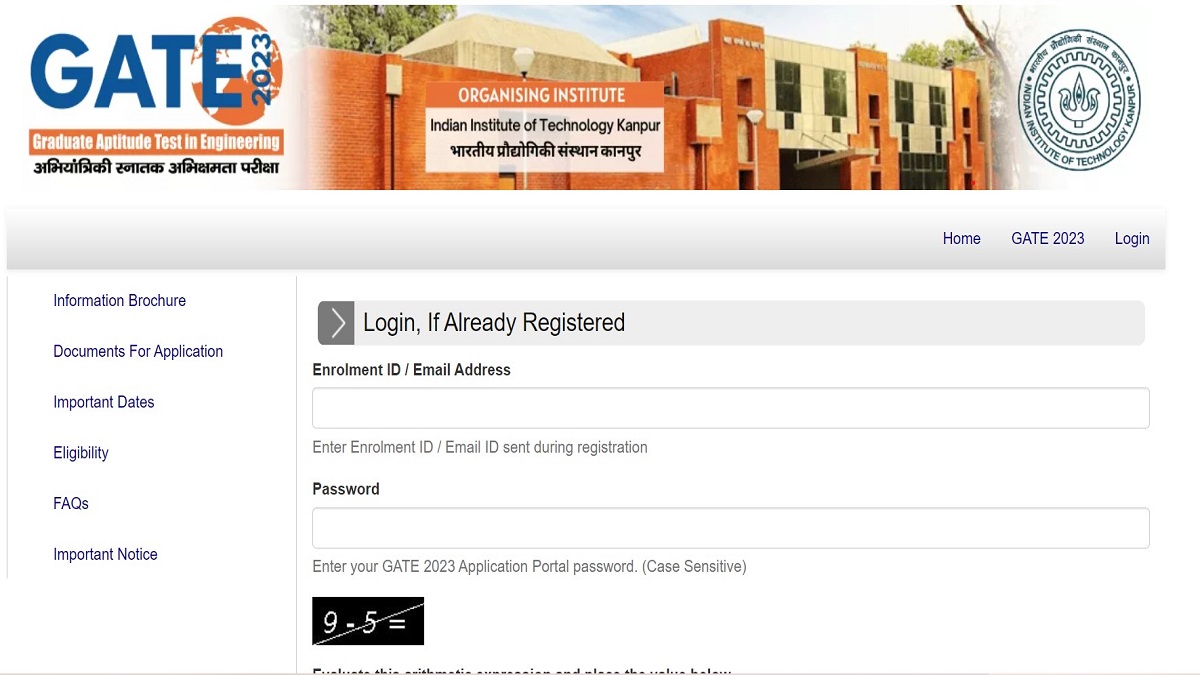 GATE 2023 Last Date To Register With Late Fee Apply At Gate iitk ac