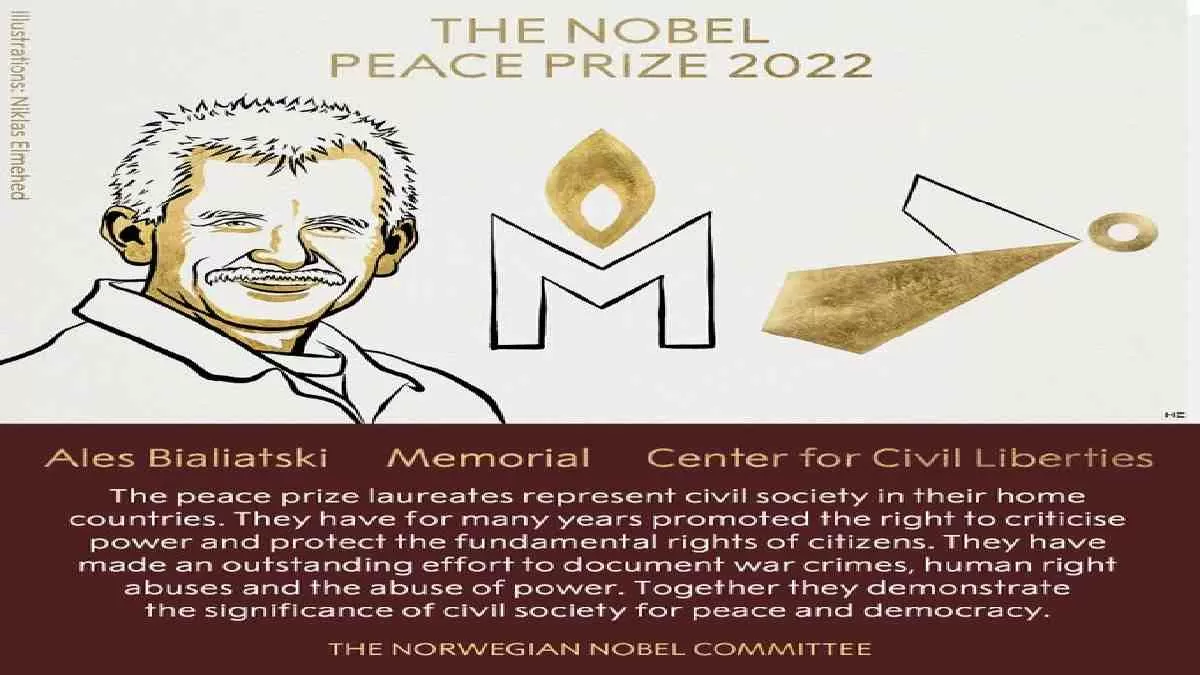 Nobel Prize 2022 Ales Bialiatski Memorial And The Centre For Civil