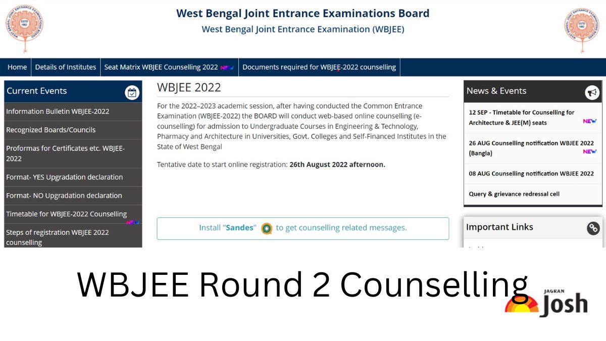 WBJEE Counselling 2022 Round 2 Allotment Tomorrow, Check at wbjeeb.nic ...