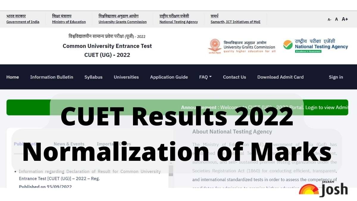 CUET Results 2022 What Is Equipercentile Check Procedure For