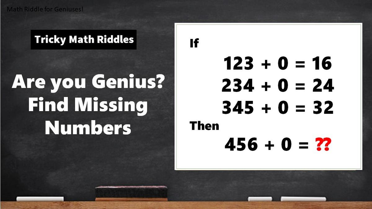 Math Riddle With Answer Can You Solve These Math Puzzle In 20 Seconds 