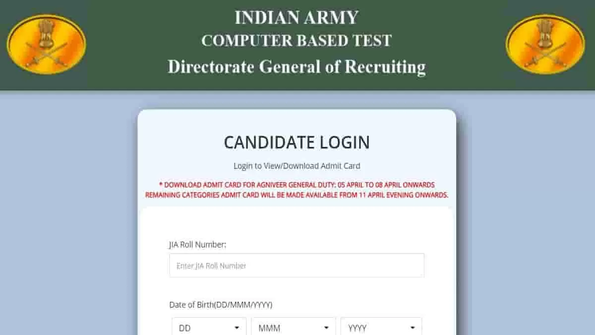 Indian Army Agniveer Admit Card 2023 for Nursing Assistant and Other ...