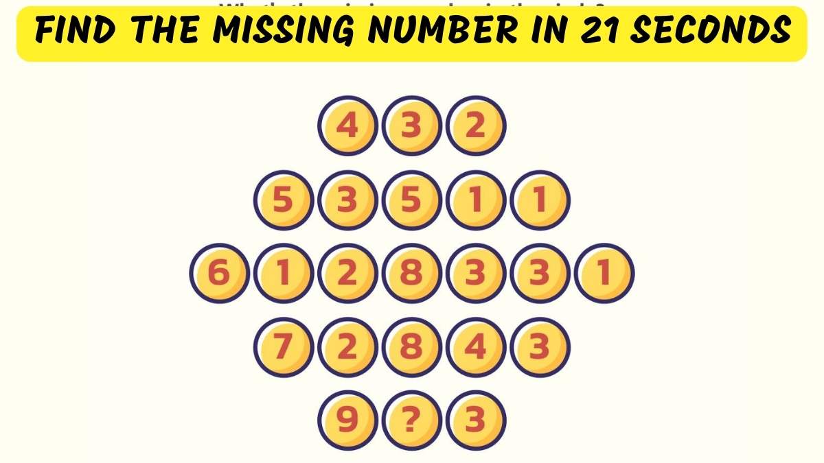 Brain Teaser IQ Test Can You Guess The Missing Number In The Circle In 21 Seconds 
