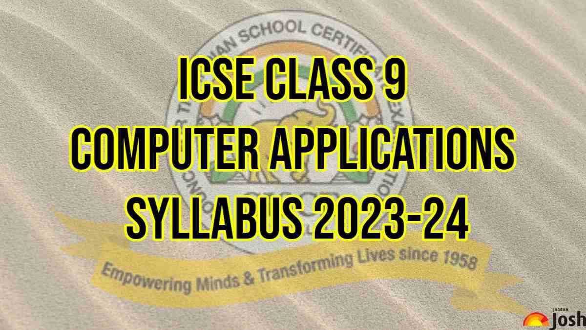 ICSE Class 9 Computer Applications Syllabus 2023 2024 Download Class 9th Computer 