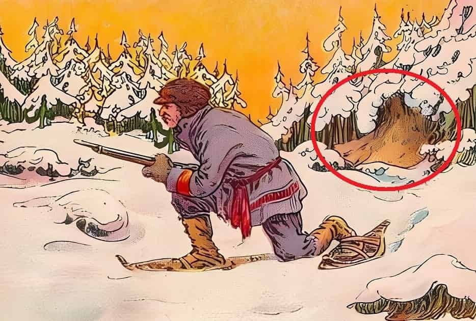 Seek and Find Puzzle: Can you spot a hidden bear in the snow in 6 seconds?