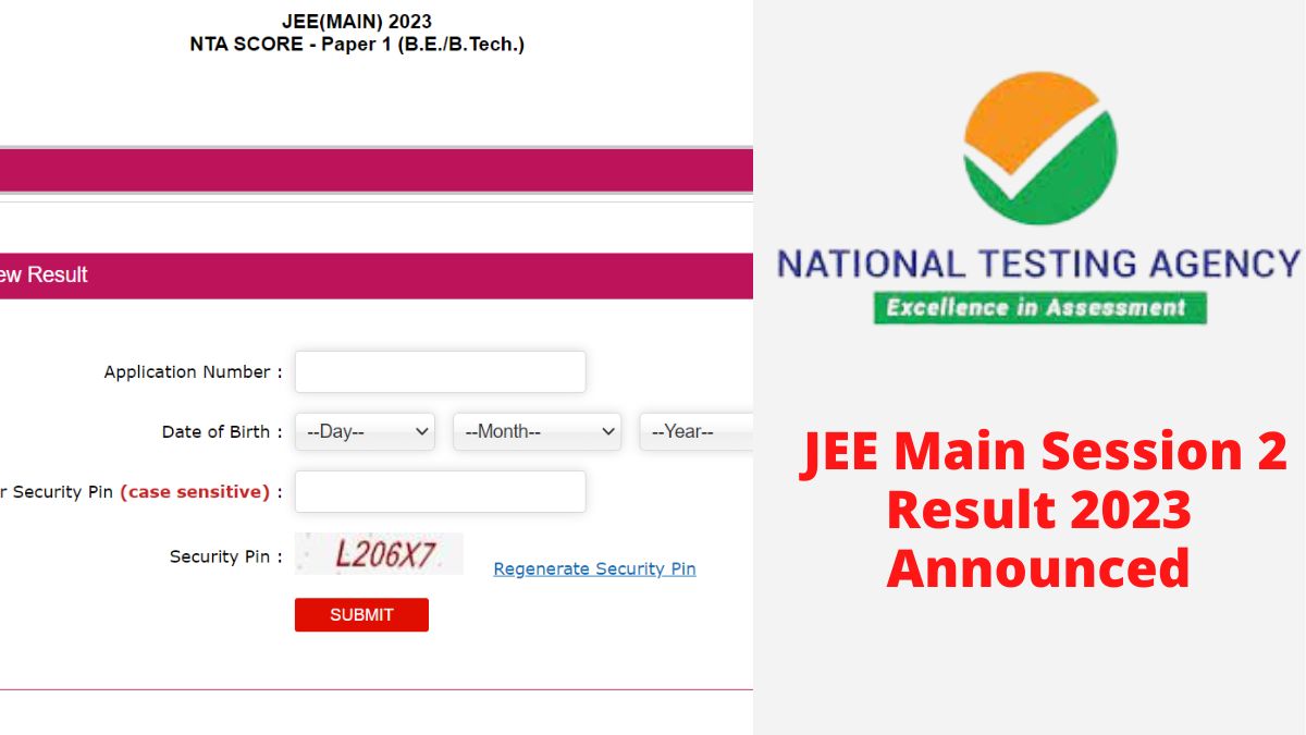JEE Mains Session 2 Result 2023 Announced Check Websites To Download JEE Mains Session 2 Result 2023 Announced Check Websites To Download