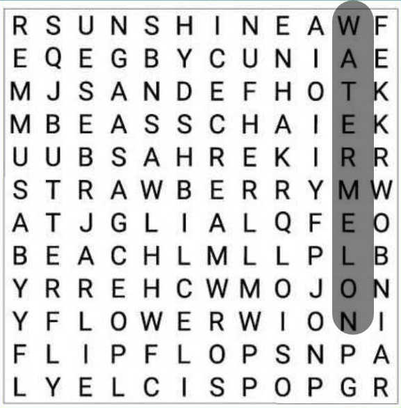 Word Search Puzzle: Find Watermelon in 5 seconds!