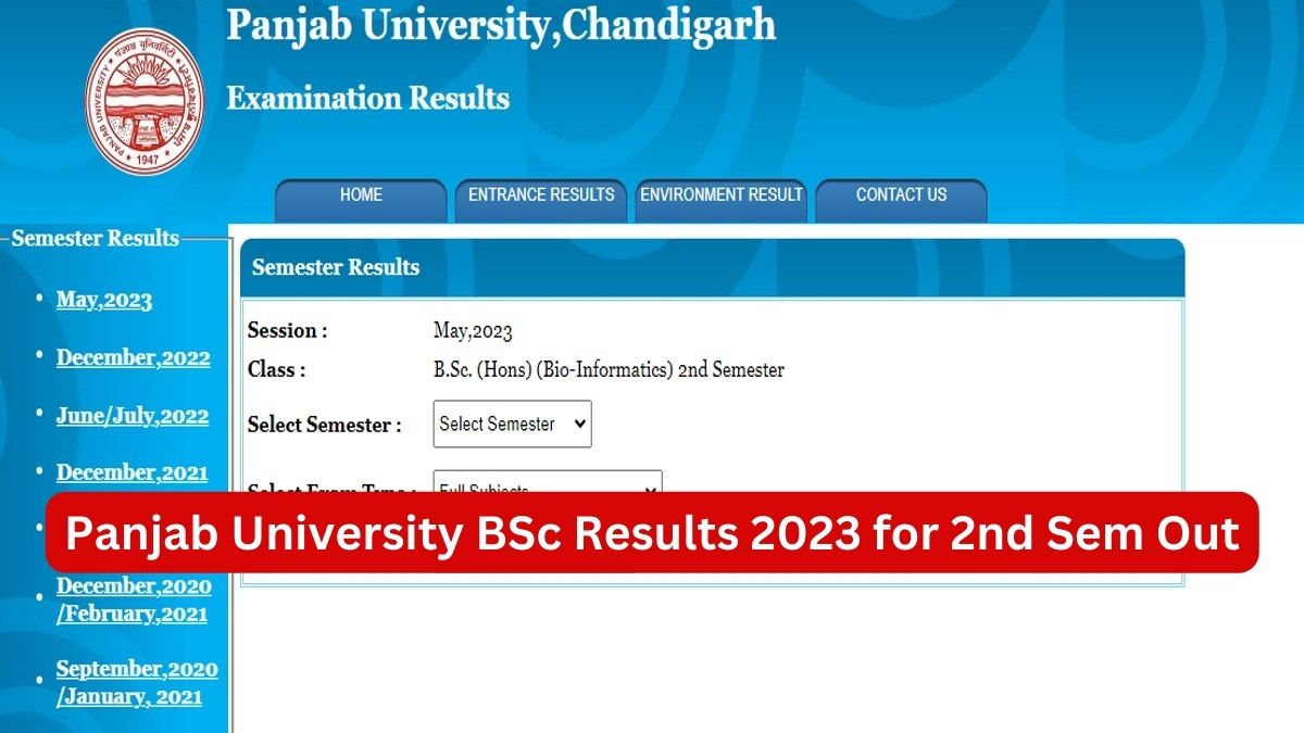 Panjab University BSc Results 2023 Declared for 2nd Sem, Get Direct ...