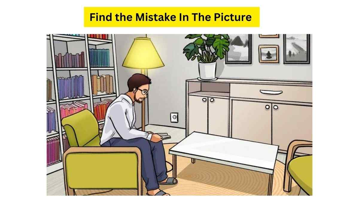 Picture Puzzle Iq Test High Alert Man In The Reading Room Is Under