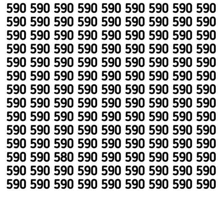 Optical Illusion: Find the number 580 in the picture in 5 seconds!