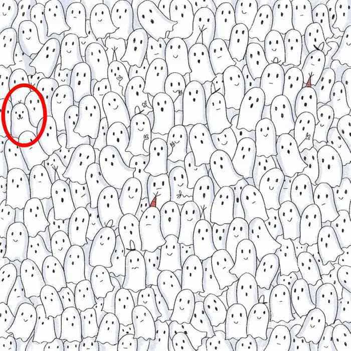 Optical Illusion: Only extra sharp eyes can find the seal among ghosts ...