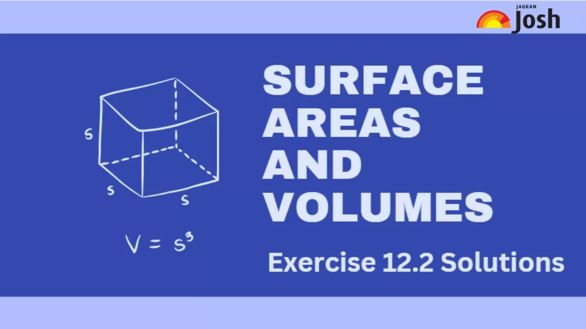 NCERT Solutions For Class 10 Maths Exercise 12 2 Chapter 12 Surface