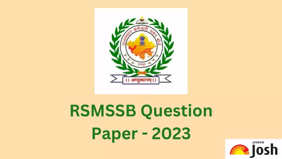 RSMSSB REET Question Paper 2023 PDF: परीक्षा के लेवल 1 और 2 का पीडीएफ ...