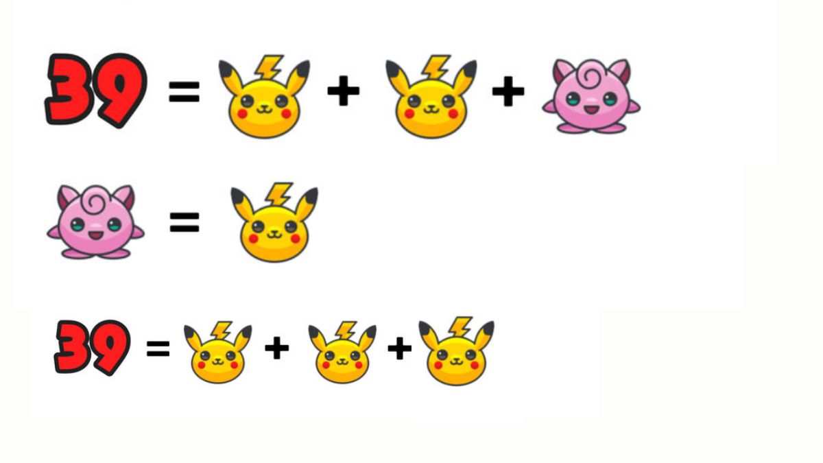 Math Riddles: Can you solve the Pokemon Puzzle in 15 seconds? Check ...